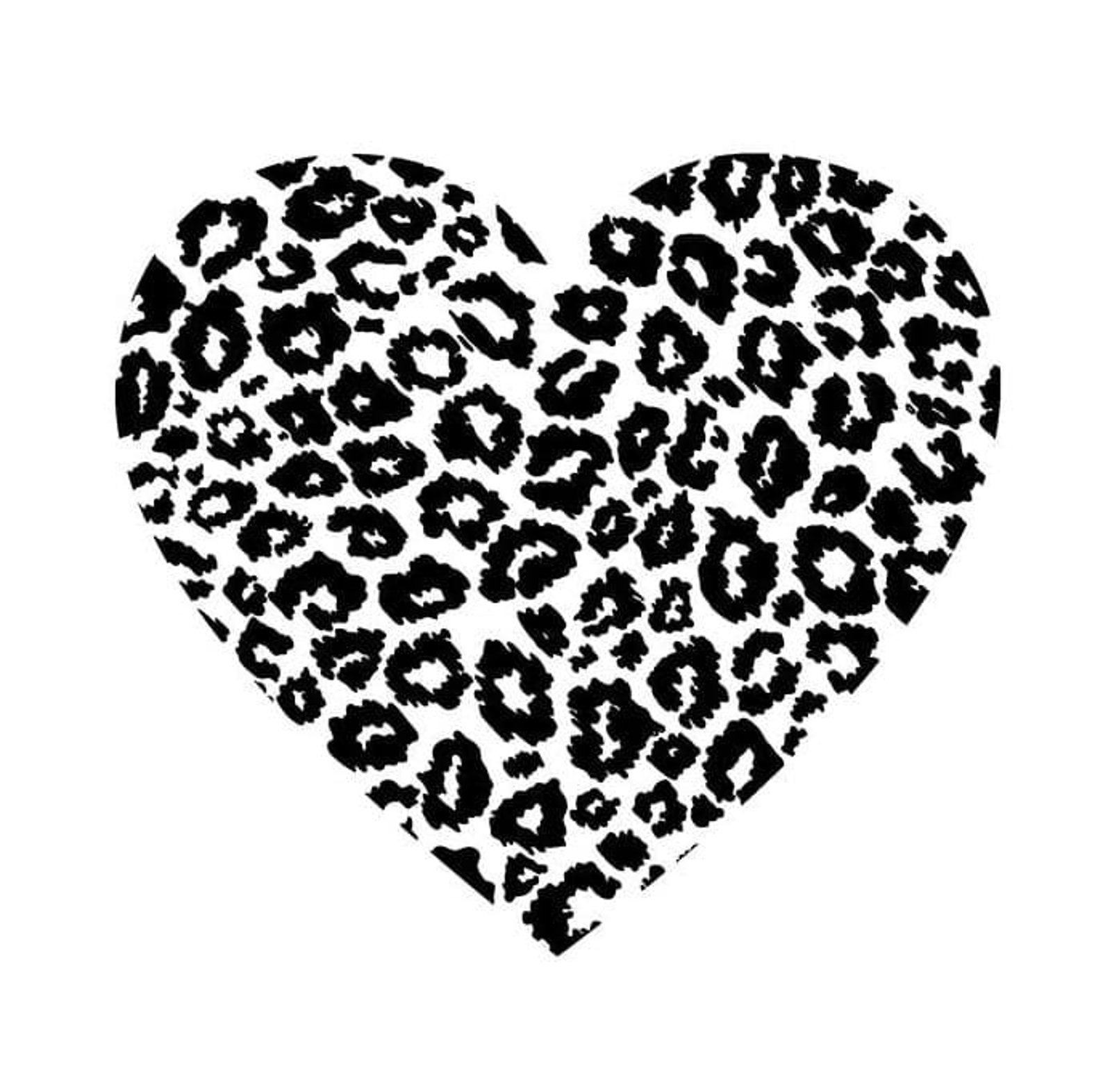 Animal print Heart Set of 5 PDF Patterns Crochet chart Cross | Etsy