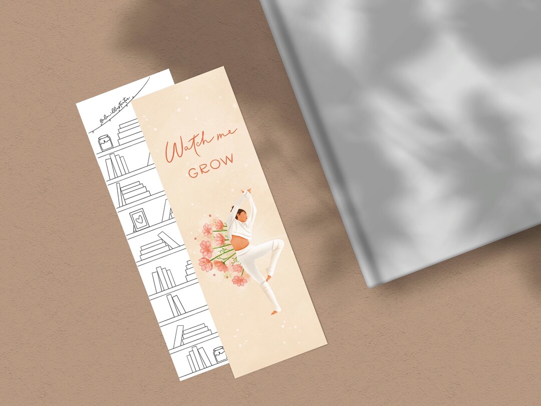 Watch Me Grow Bookmark Double Sided Bookmark Bookshelf Reading Tracker ...