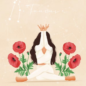 Zodiac Taurus Birth Flower: Poppy - Etsy
