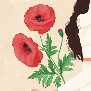 Zodiac Taurus Birth Flower: Poppy - Etsy