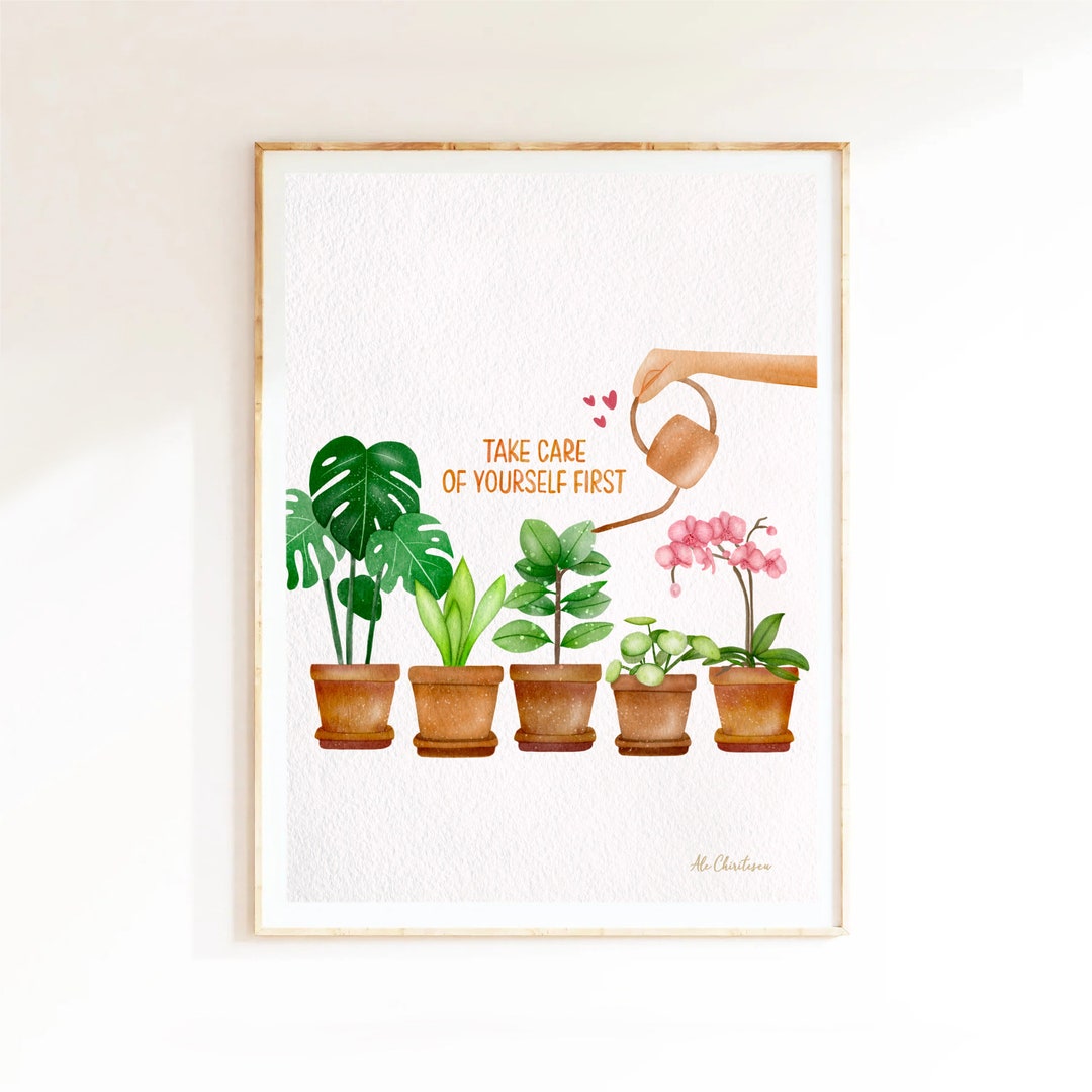 Plant Art Print. Positive Thinking. Motivational Inspirational Quote ...