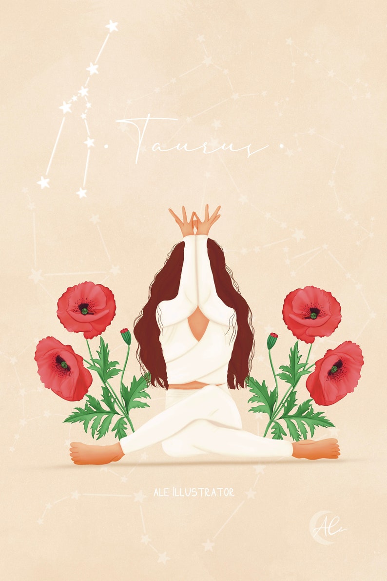 Zodiac Taurus Birth Flower: Poppy - Etsy