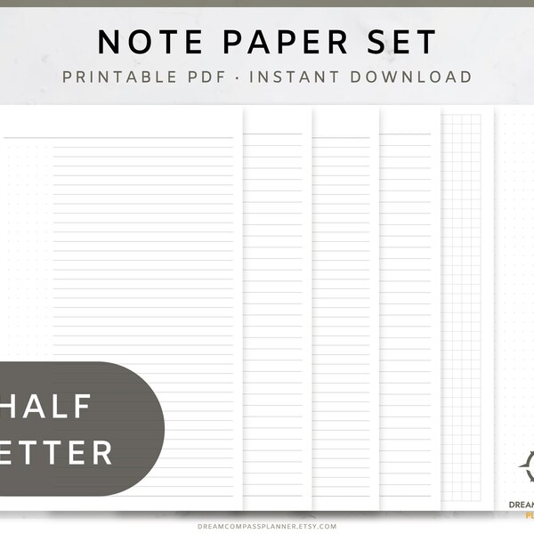 Half Letter Graph Paper - Etsy