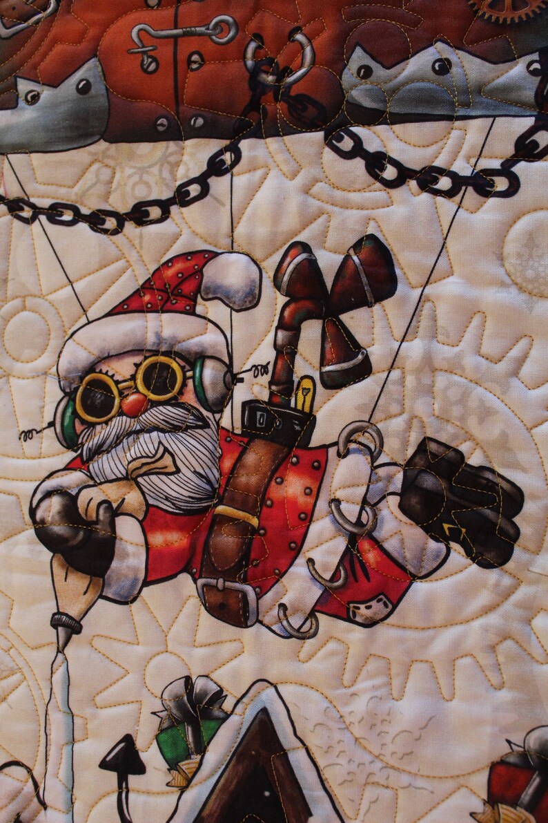 STEAMPUNK CHRISTMAS QUILT, Christmas Present, Wedding Gift ...
