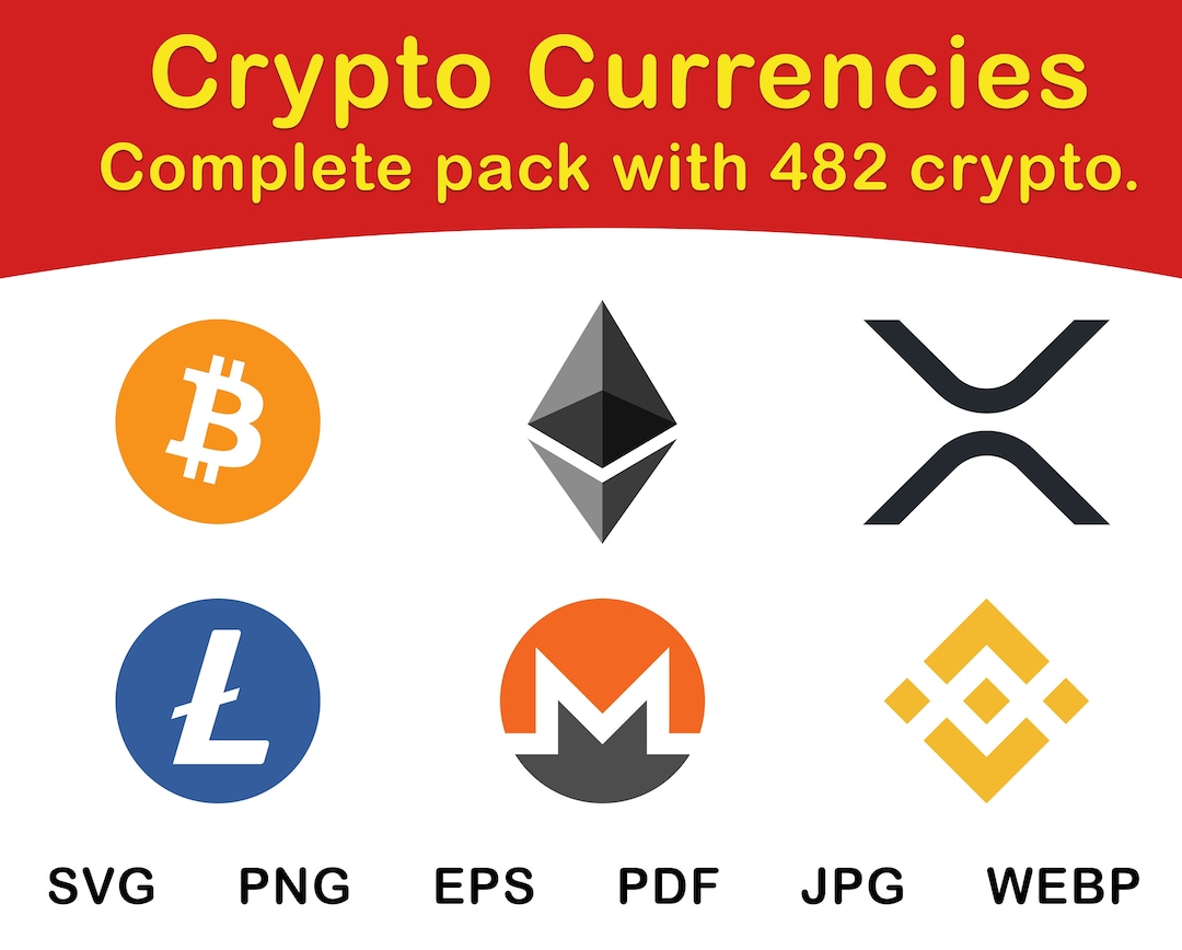 483 Cryptocurrency SVG Logos. Bitcoin, Litecoin, Ethereum, and All ...