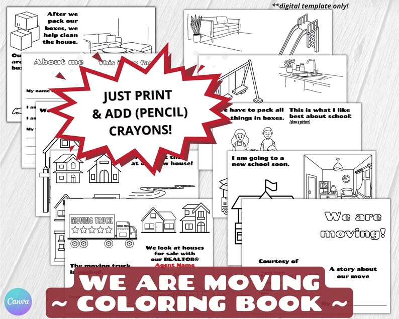 Real Estate Coloring Book, Real Estate Coloring Pages, Coloring Book ...