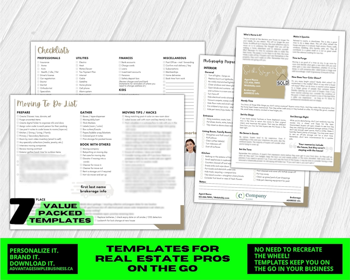 Realtor Checklist, Checklist Bundle, Realtor Questionnaire, Real Estate ...