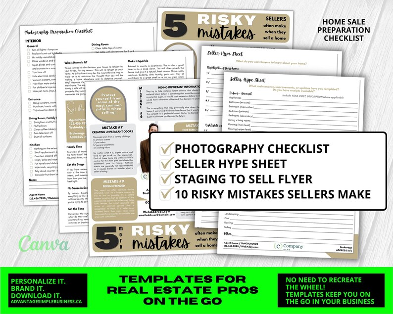 Realtor Checklist Bundles, Real Estate Seller Checklist, Realtor ...