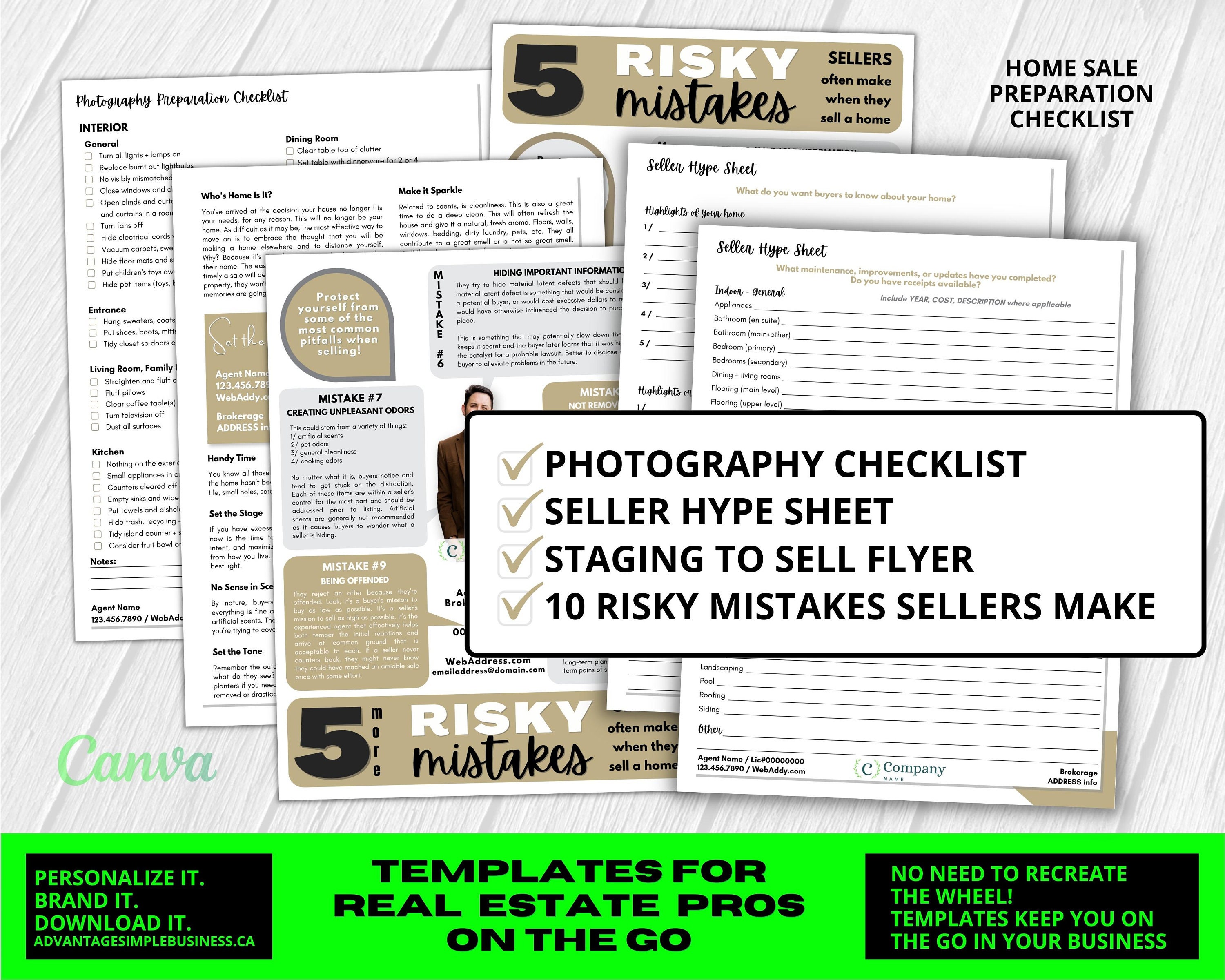 Realtor Checklist Bundles, Real Estate Seller Checklist, Realtor ...