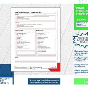 Final Walk Through Checklist, Real Estate Checklist, Best Realtor ...