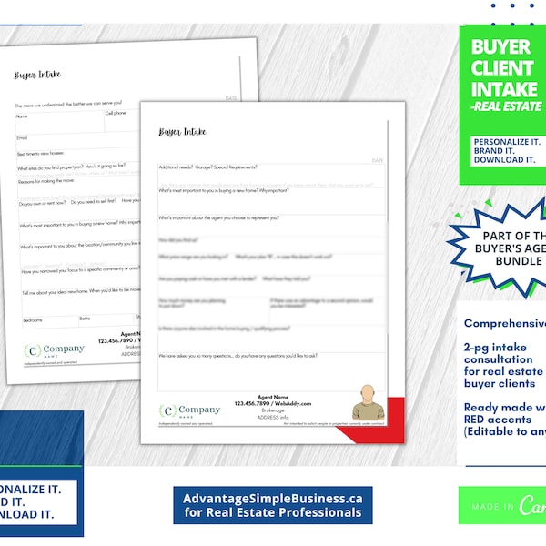 Shop Client Intake Form Real Estate Online - Etsy