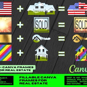 Canva Frames, REALTOR BUNDLE, Canva Frame Designs, Realtor Canva ...