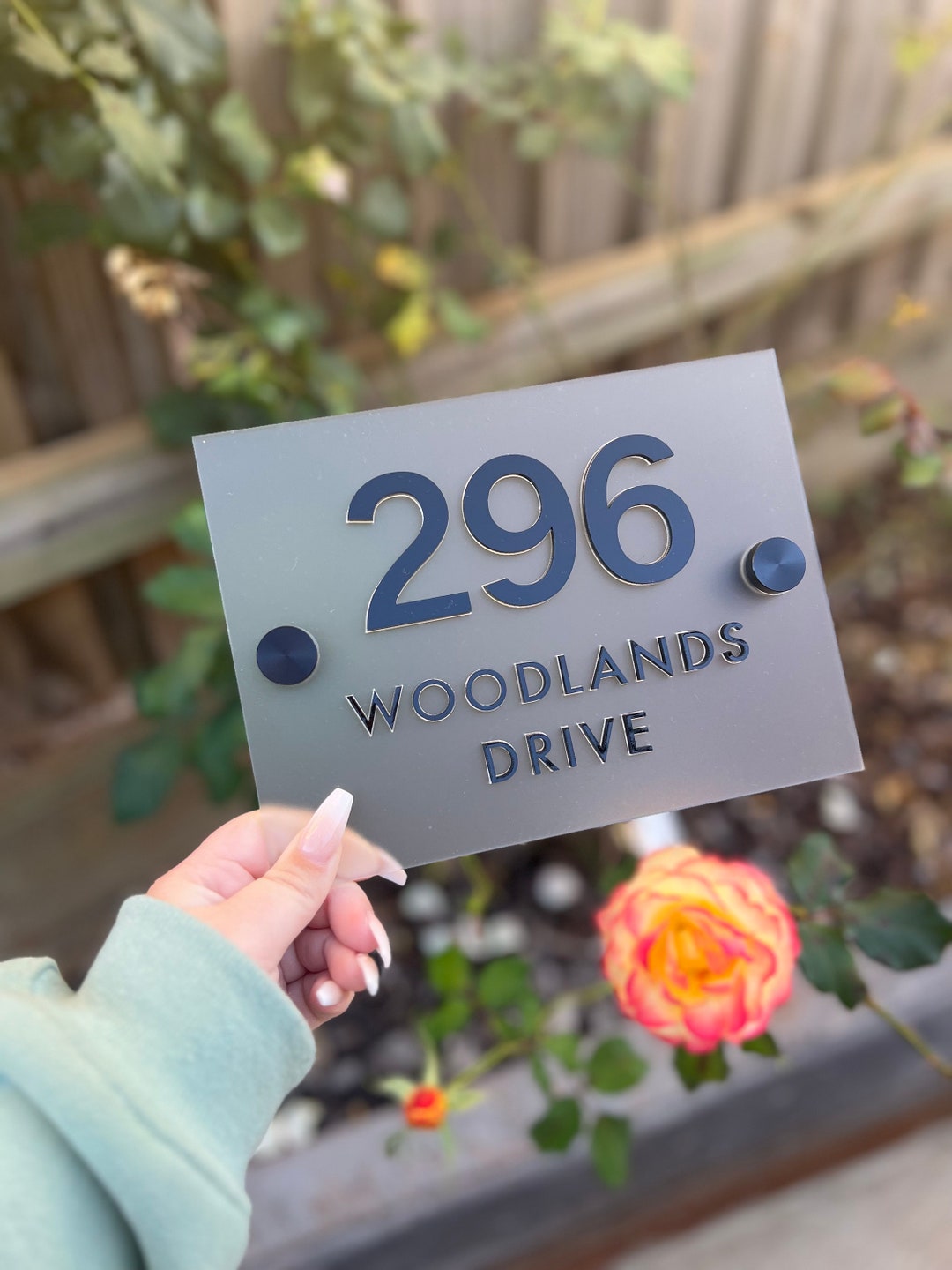 3D Acrylic House Number Sign - Etsy