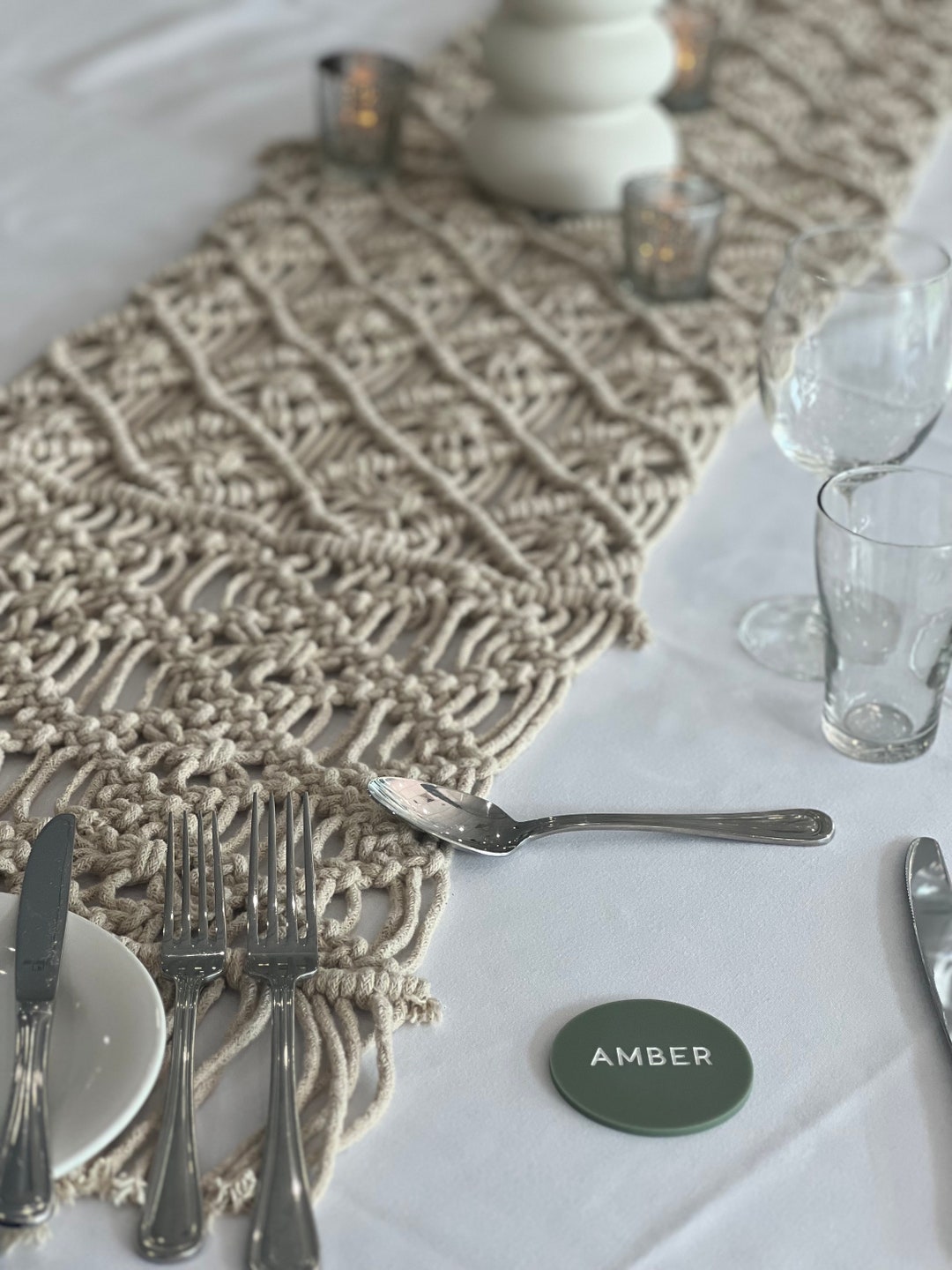 Laser Engraved Circle Place Cards - Etsy