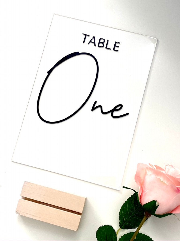 Acrylic A5 Table Numbers | Etsy Australia