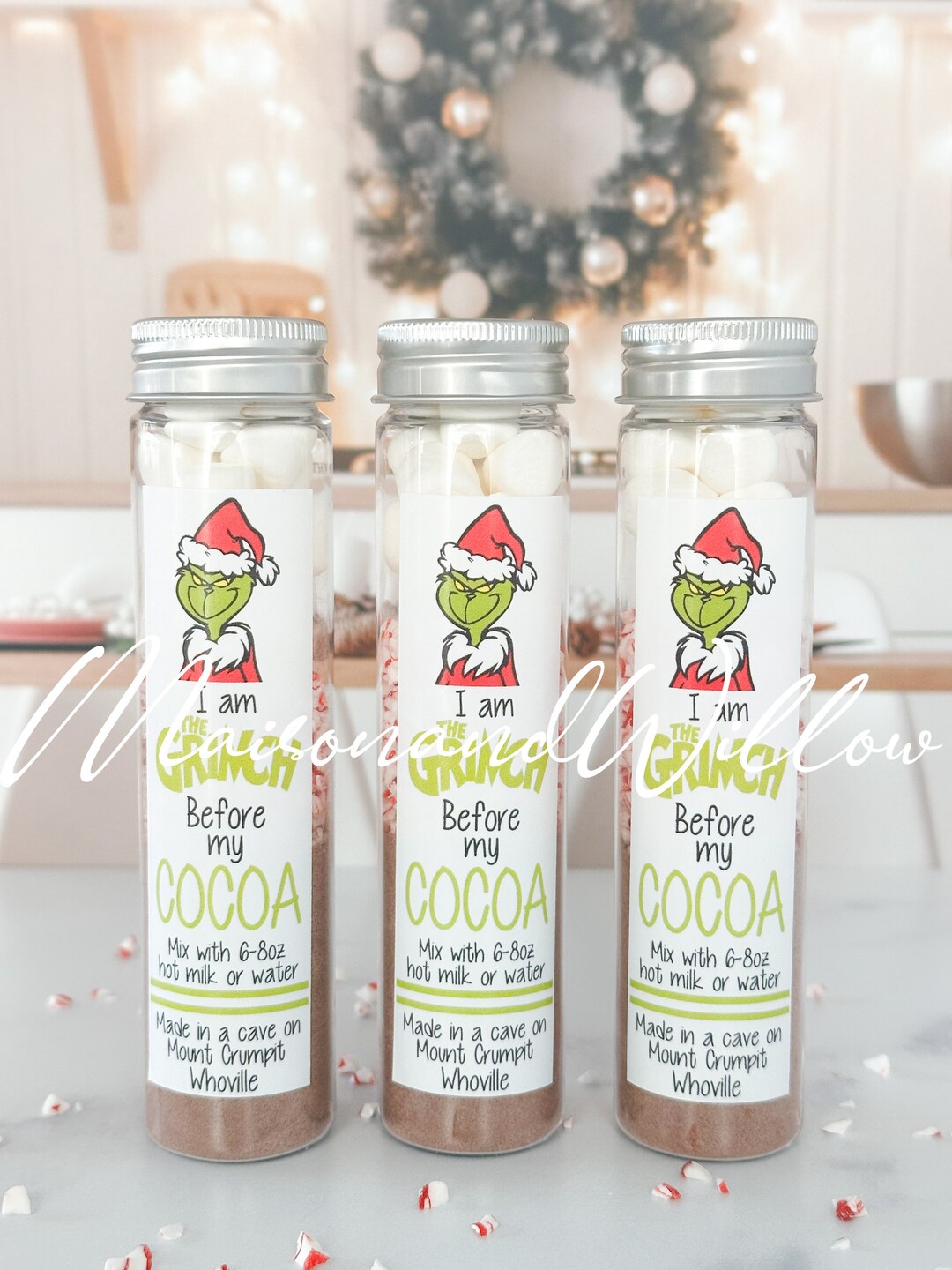Grinch Christmas Hot Chocolate Favors, Grinch Stocking Stuffers ...