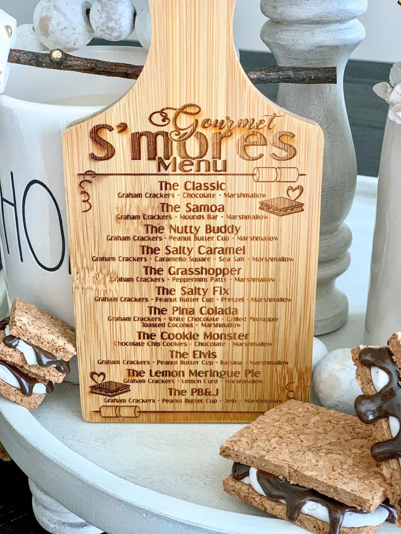 Smores Menu Smores Menu for Tiered Tray S'mores Menu - Etsy