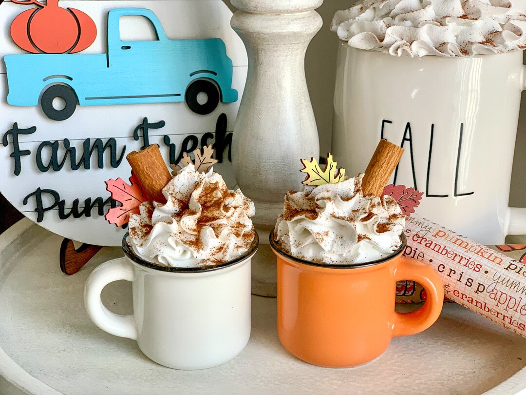 Mini Fall Mugs for Tiered Tray, Mini Mug, Fall Mini Mug, Pumpkin Spice ...