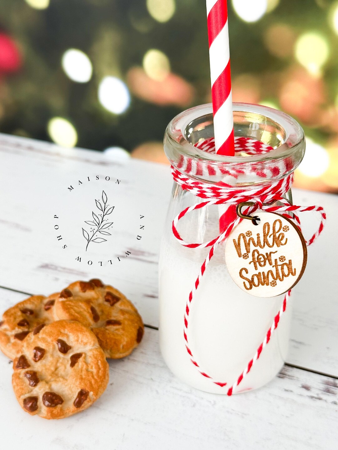 Milk for Santa, Cookies for Santa, Christmas Tiered Tray Decor ...