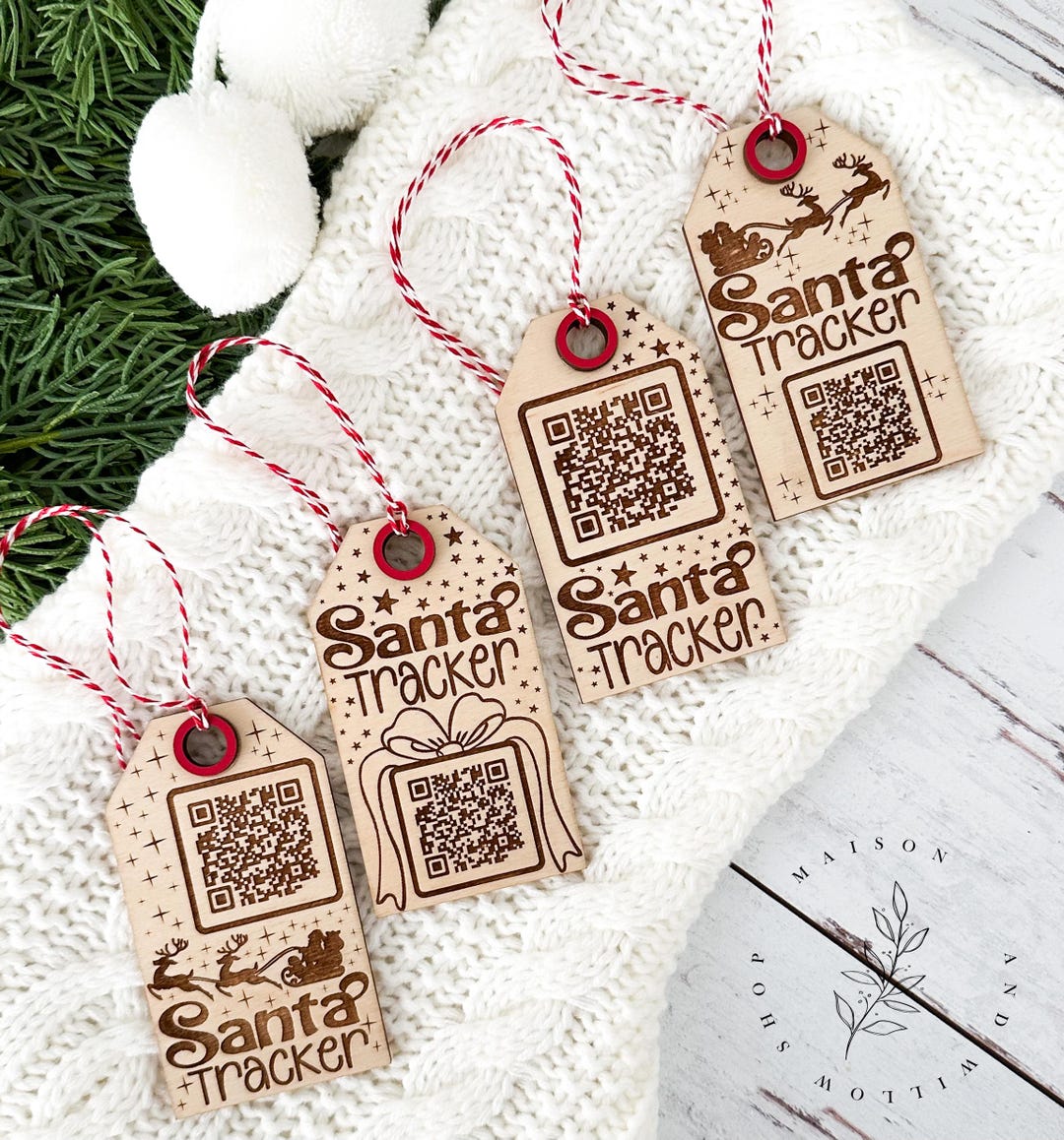 Santa Tracker Tag, Santa Tracker Ornament, Santa Tracker, Santa Tracker ...