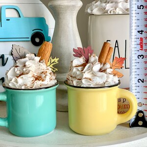 Mini Fall Mugs for Tiered Tray, Mini Mug, Fall Mini Mug, Pumpkin Spice ...