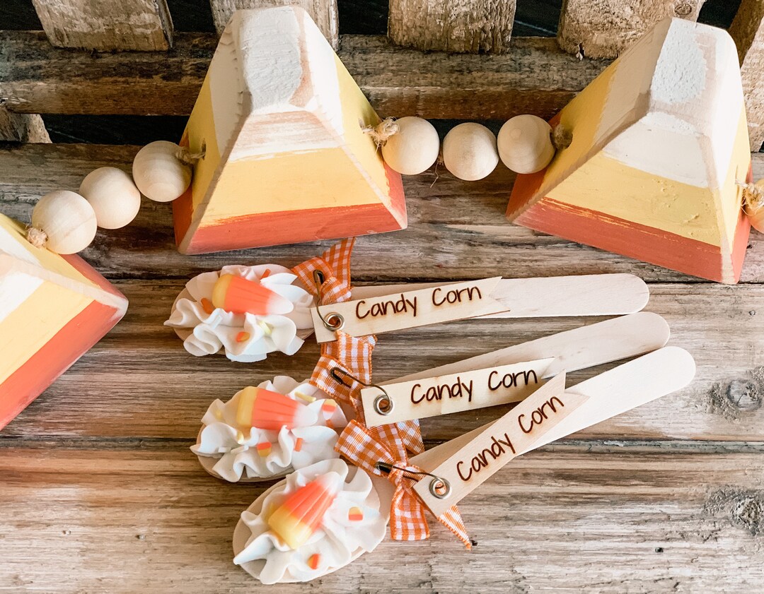 Halloween Wooden Spoon, Halloween Decorative Spoon, Halloween Tiered ...