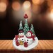 Ceramic Snowman Light Holiday Decoration Christmas Mantel Display ...