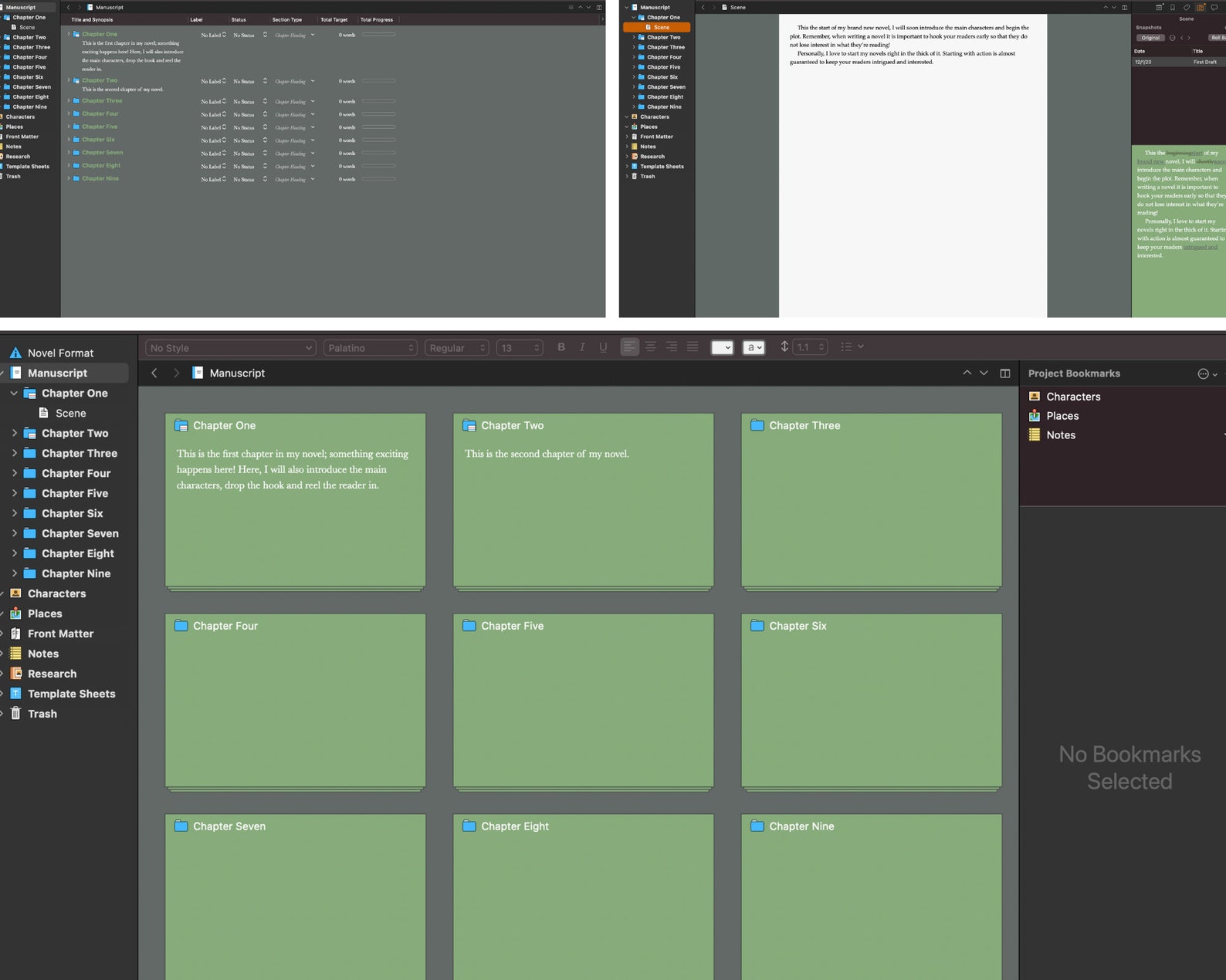 Cool Green Scrivener Theme (light & Dark) - Etsy UK