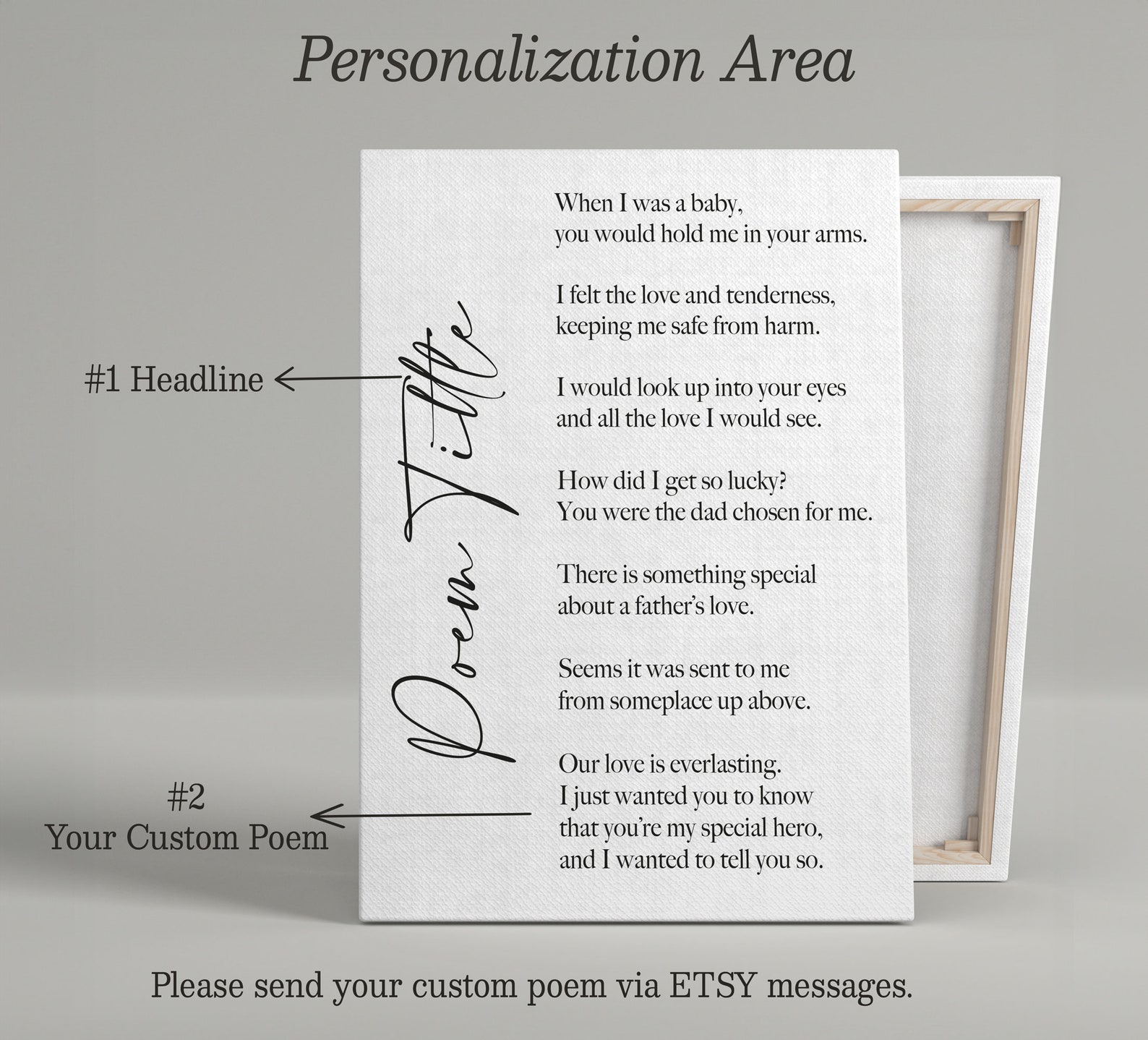 Print Your Own Poem Canvas, Couple Proposal Speech Poster Wall Art ...