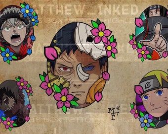 Anime Flash Sheet - Etsy