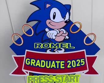 Sonic the Hedgehog Graduation Cap Topper - Etsy