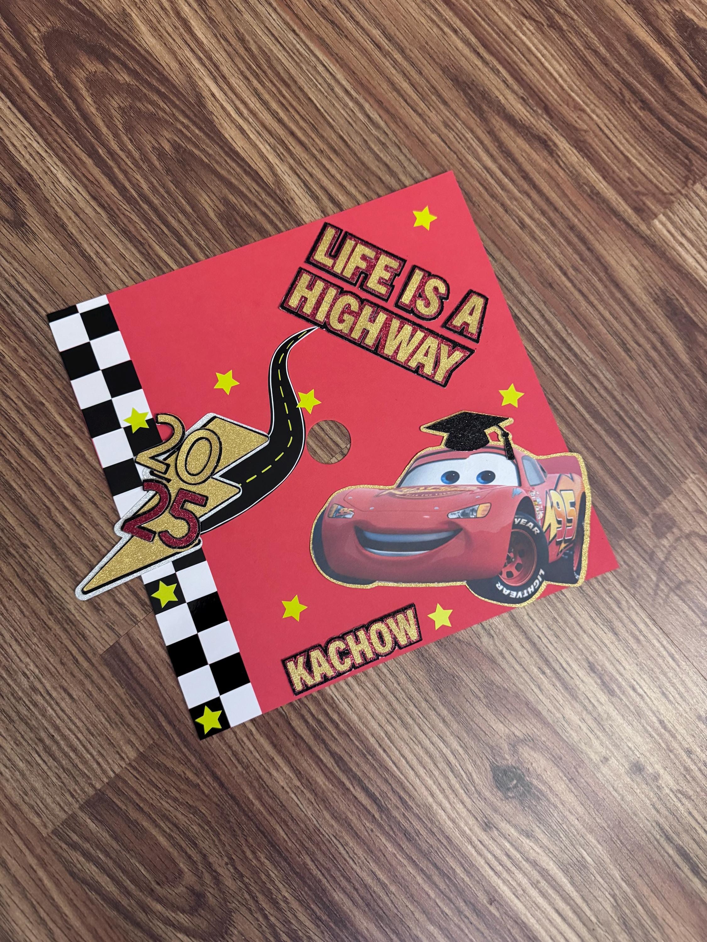 Cars Graduation Cap Topper & Matching Stole - Etsy