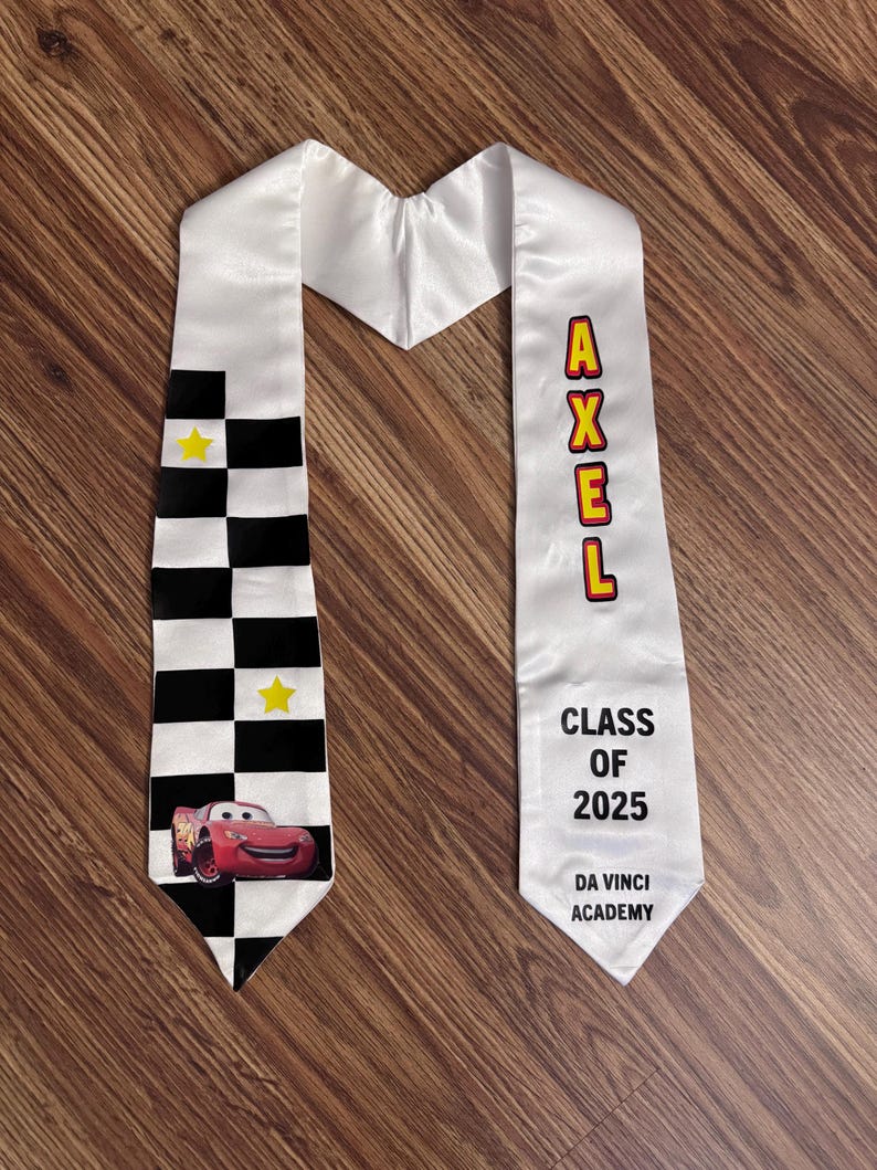 Cars Graduation Cap Topper & Matching Stole - Etsy