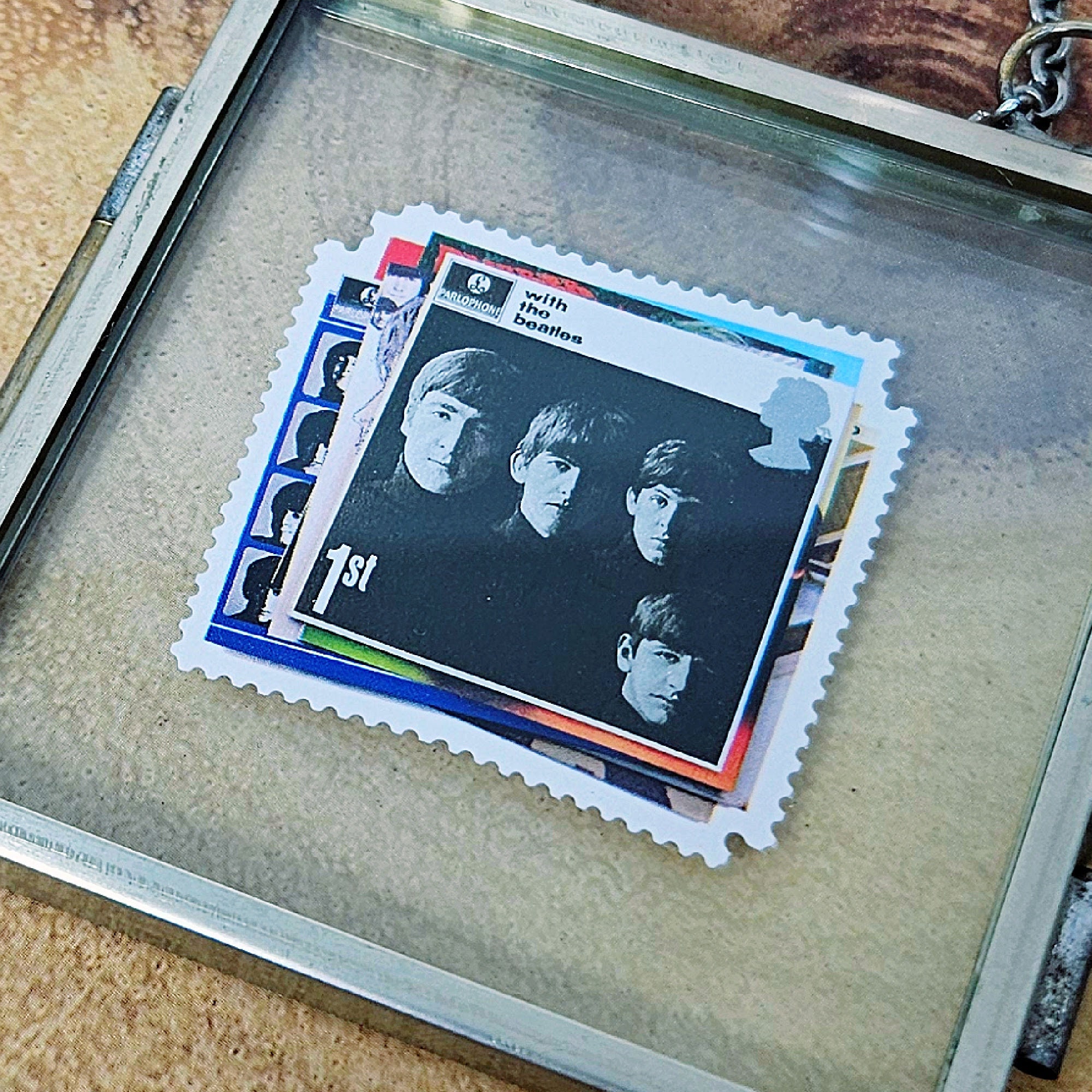 The Beatles 'with the Beatles' Album Cover Stamp Art, Beatles Gift ...