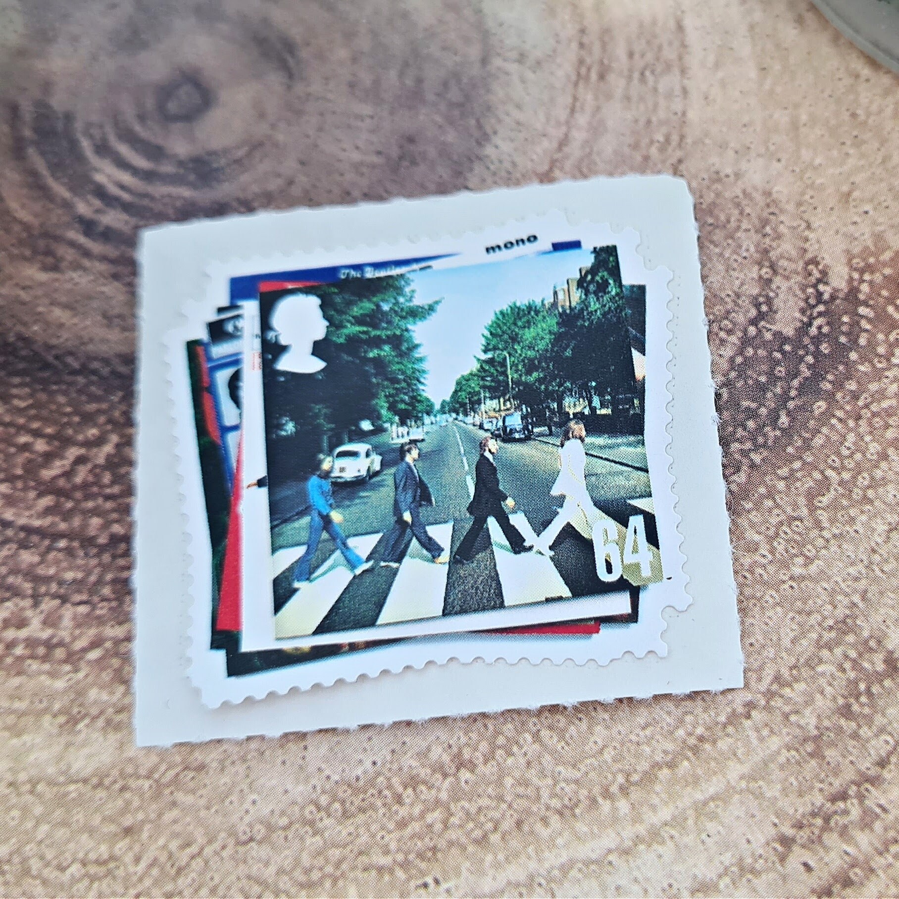 The Beatles 'abbey Road' Album Cover Stamp Art, Fab Four Gift Idea ...