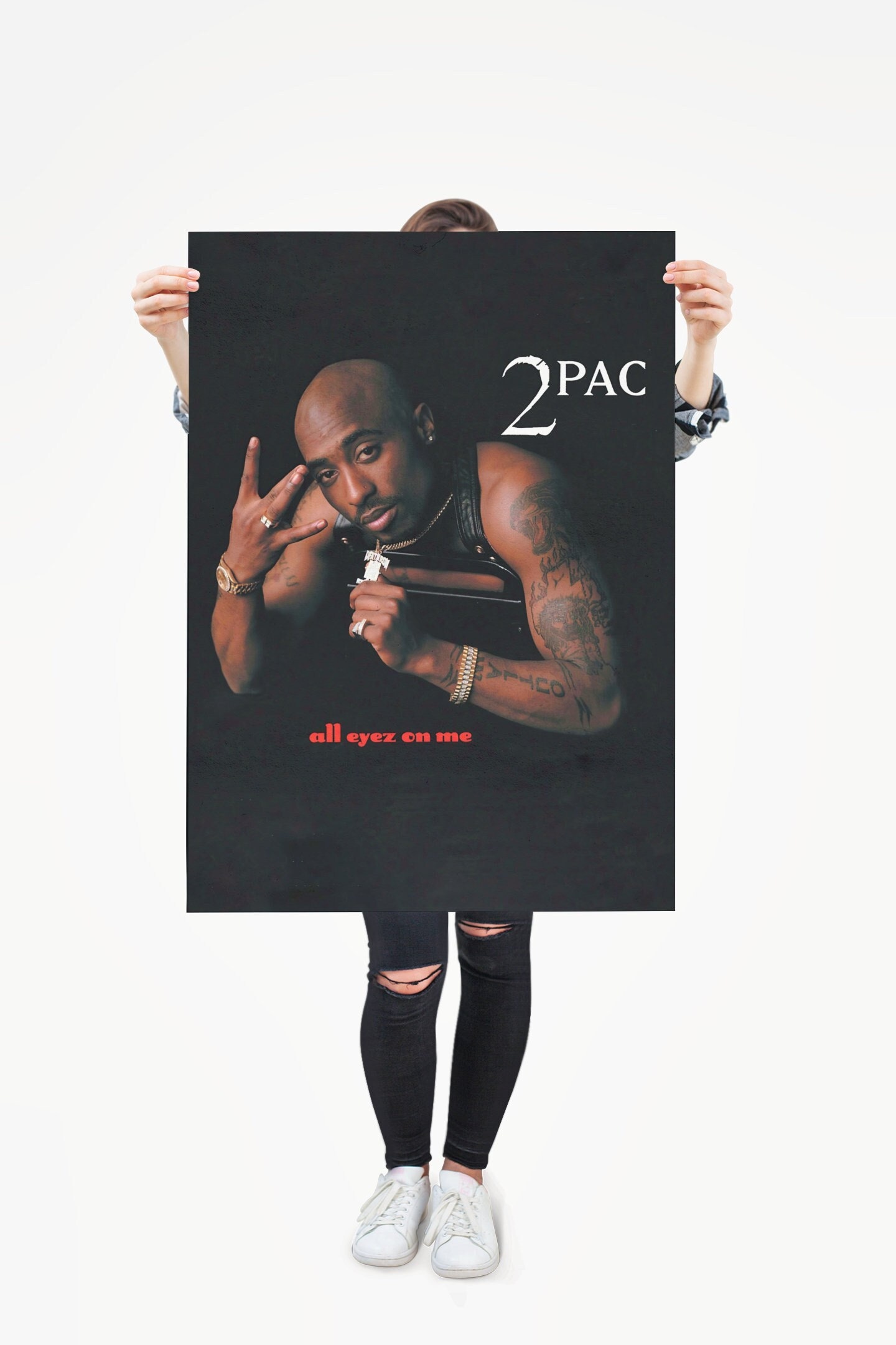 Tupac 2pac Poster - All Eyez On Me / Premium Vertical Premium Matte ...