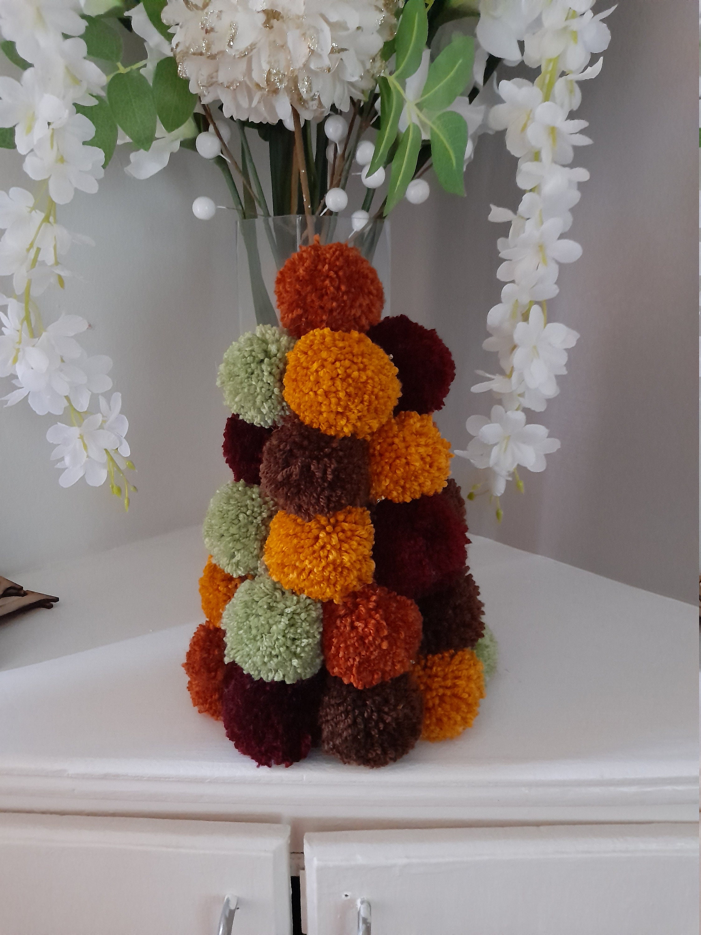 Pom Pom Trees With Lights - Etsy