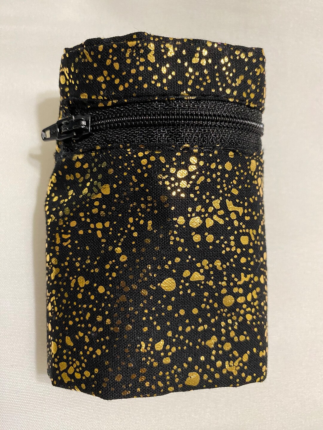 Wrist Wallet in Black W/gold Paint Splatter - Etsy