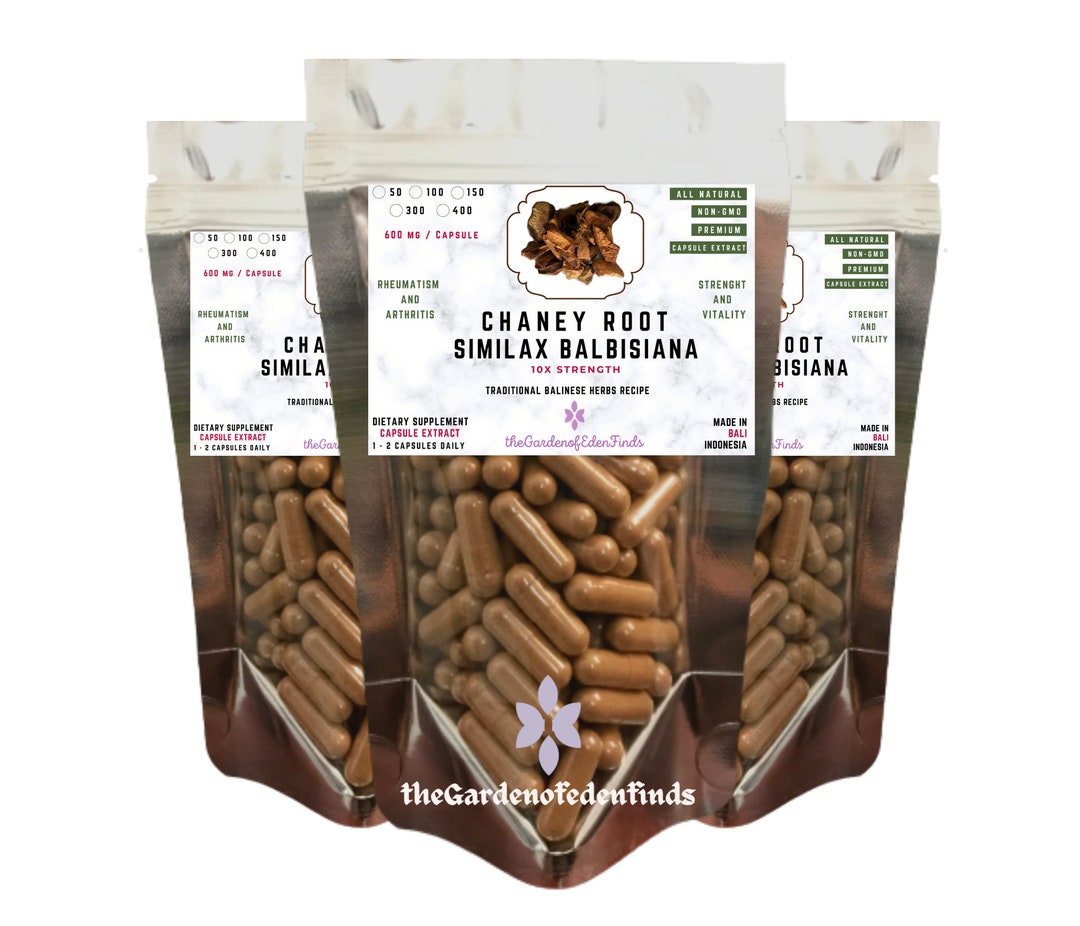Chaney Root Natural Capsule Extract I 600 Mg Similax Balbisiana Non GMO ...