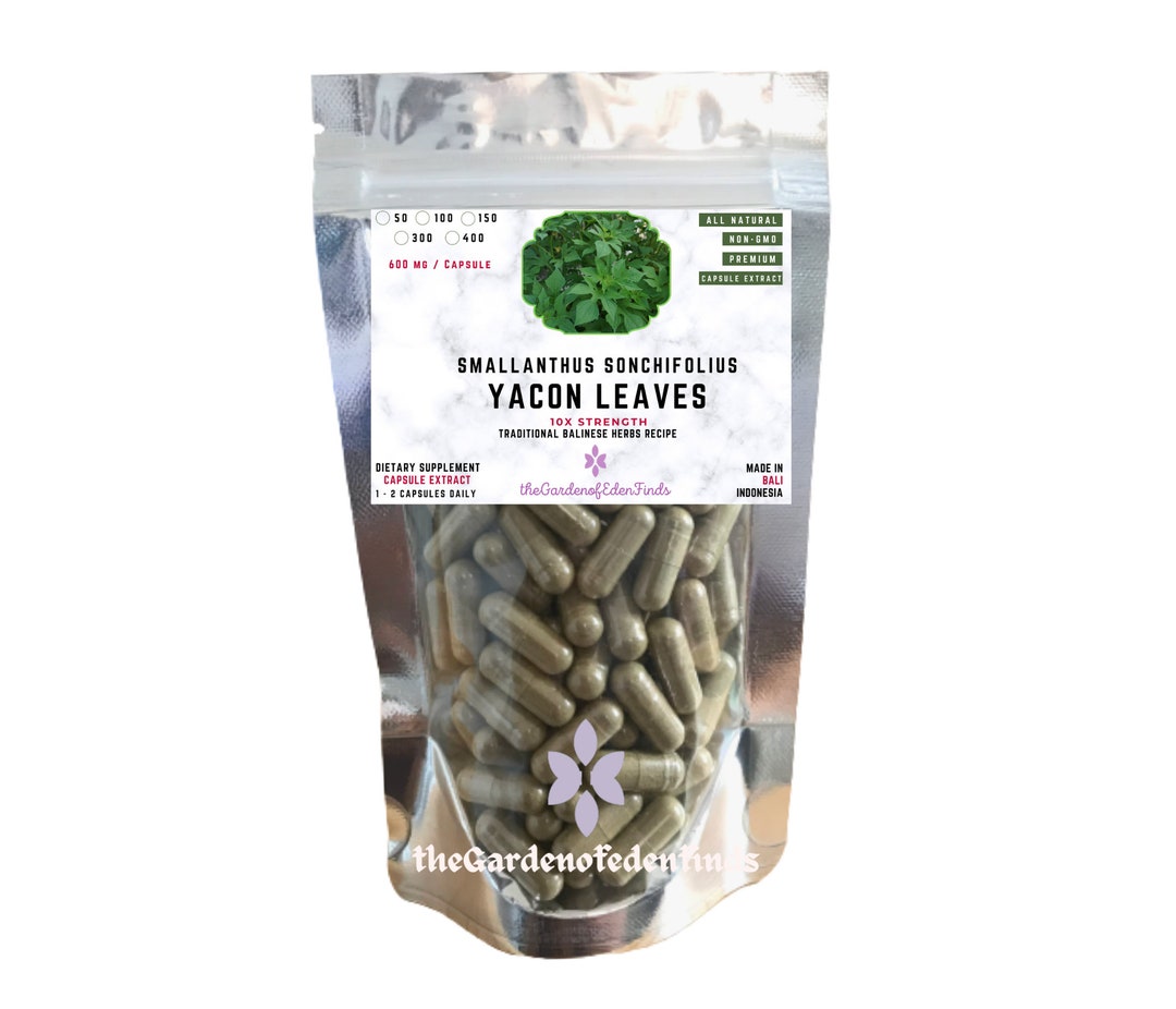 Organic Yacon Leaves Capsules Extract I Smallanthus Sonchifolius ...