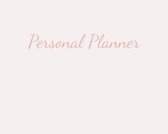 Daily Personal Planner, Digital Download, Personal Planner, Instant ...