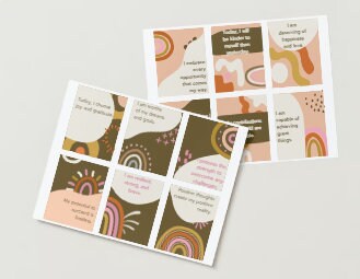 Printable Boho Style Manifestation Affirmation Cards for Daily Use or ...