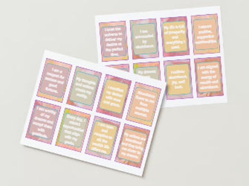 56 Printable Manifestation Cards, Beautiful Uplifting Positive Mindset ...