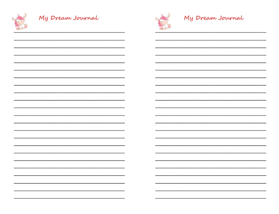 My Dream Journal Printable Diary - Etsy