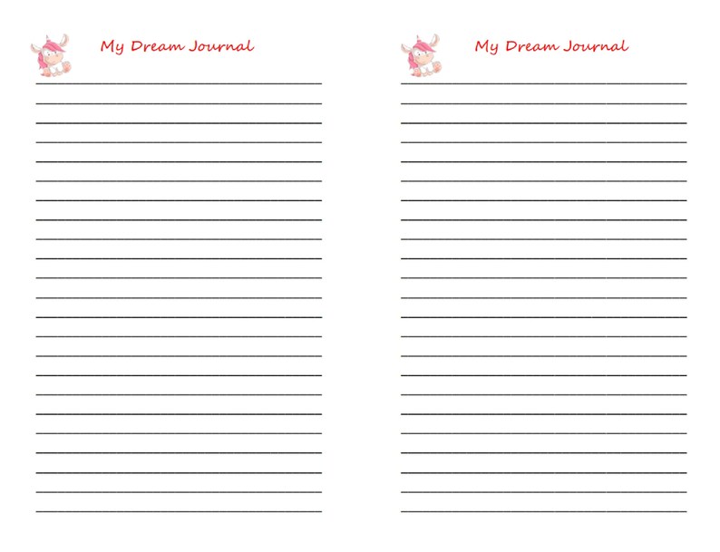 My Dream Journal Printable Diary - Etsy