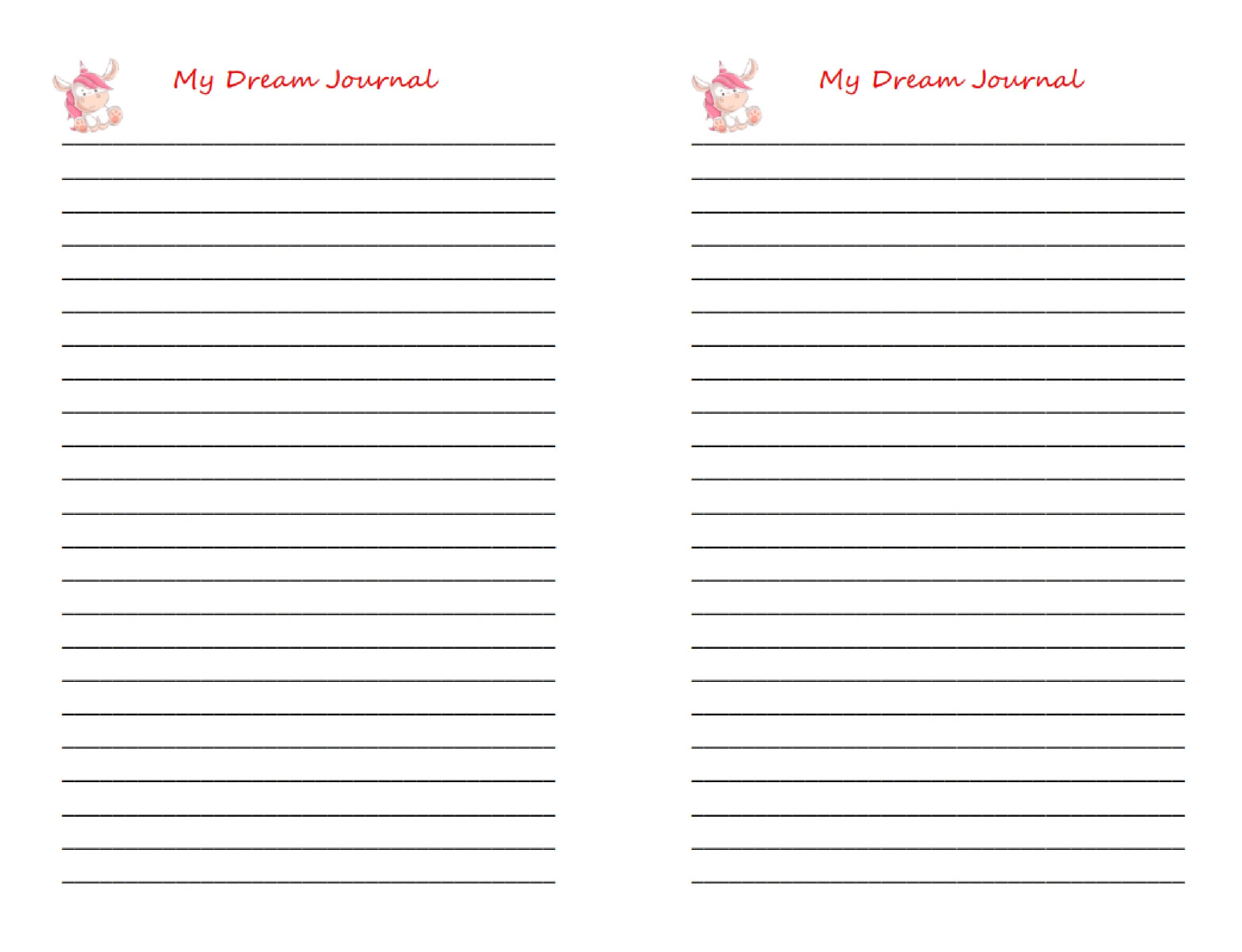 My Dream Journal Printable Diary - Etsy
