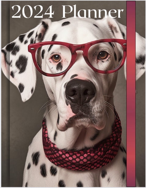 2024 Digital Dalmation Monthly Planner With Notes, Stickers and Dog ...