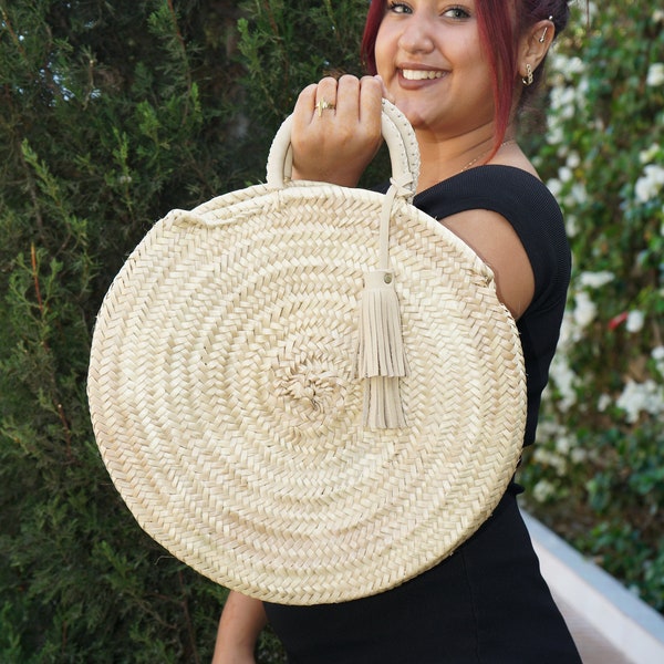 Sac paille ronde - Etsy France