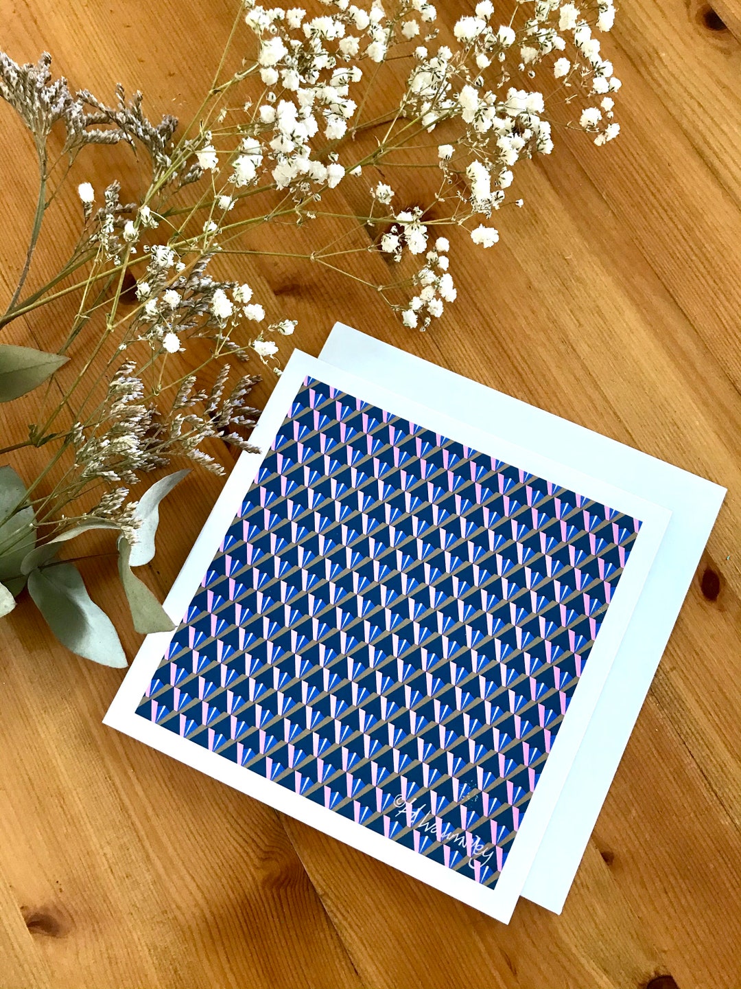 LIMITED EDITION Geometric Greetings Card. Geometric 3D - Etsy UK
