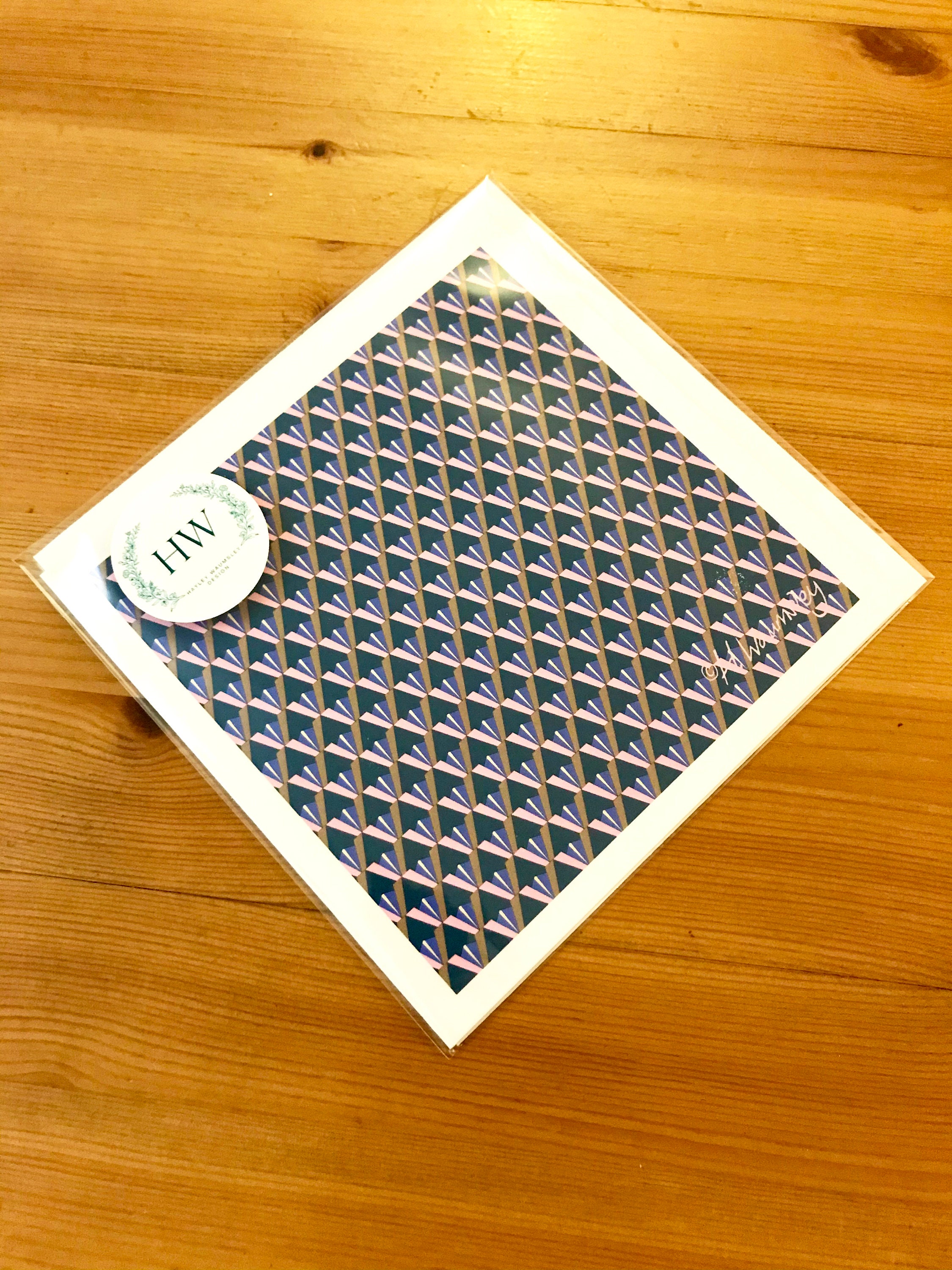 LIMITED EDITION Geometric Greetings Card. Geometric, 3D, Painting ...